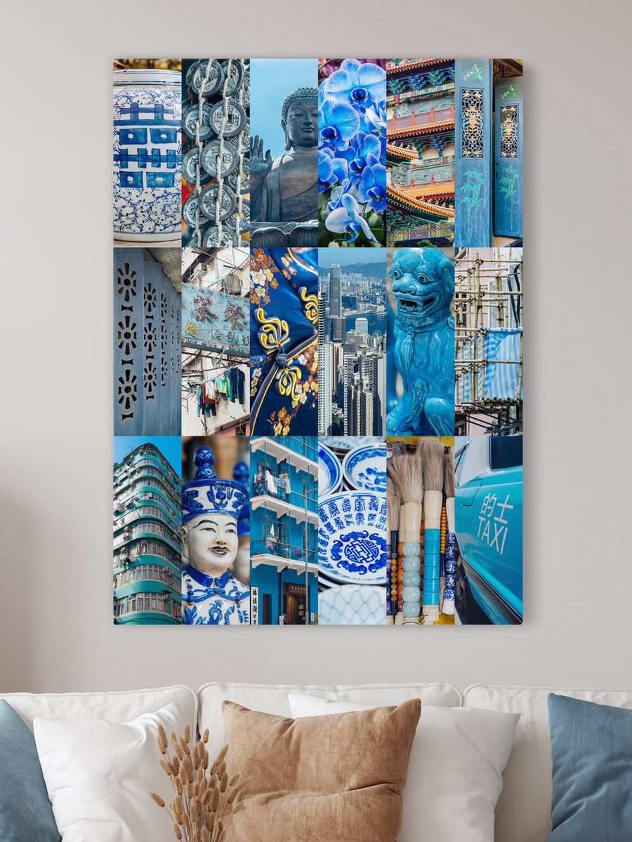 Hong Kong Colours - Blue Verticals – Chinabcs