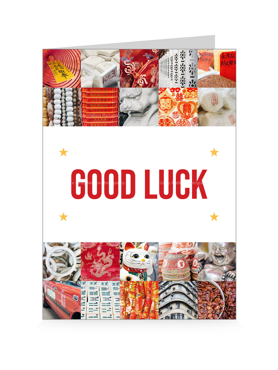 Good Luck Card (Good Luck Red & White) – Chinabcs